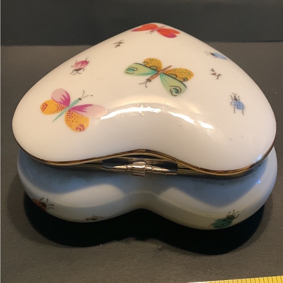Accents | Vintage Ardalt Japan Lenwile China Heart Shape Hinged Trinket ...